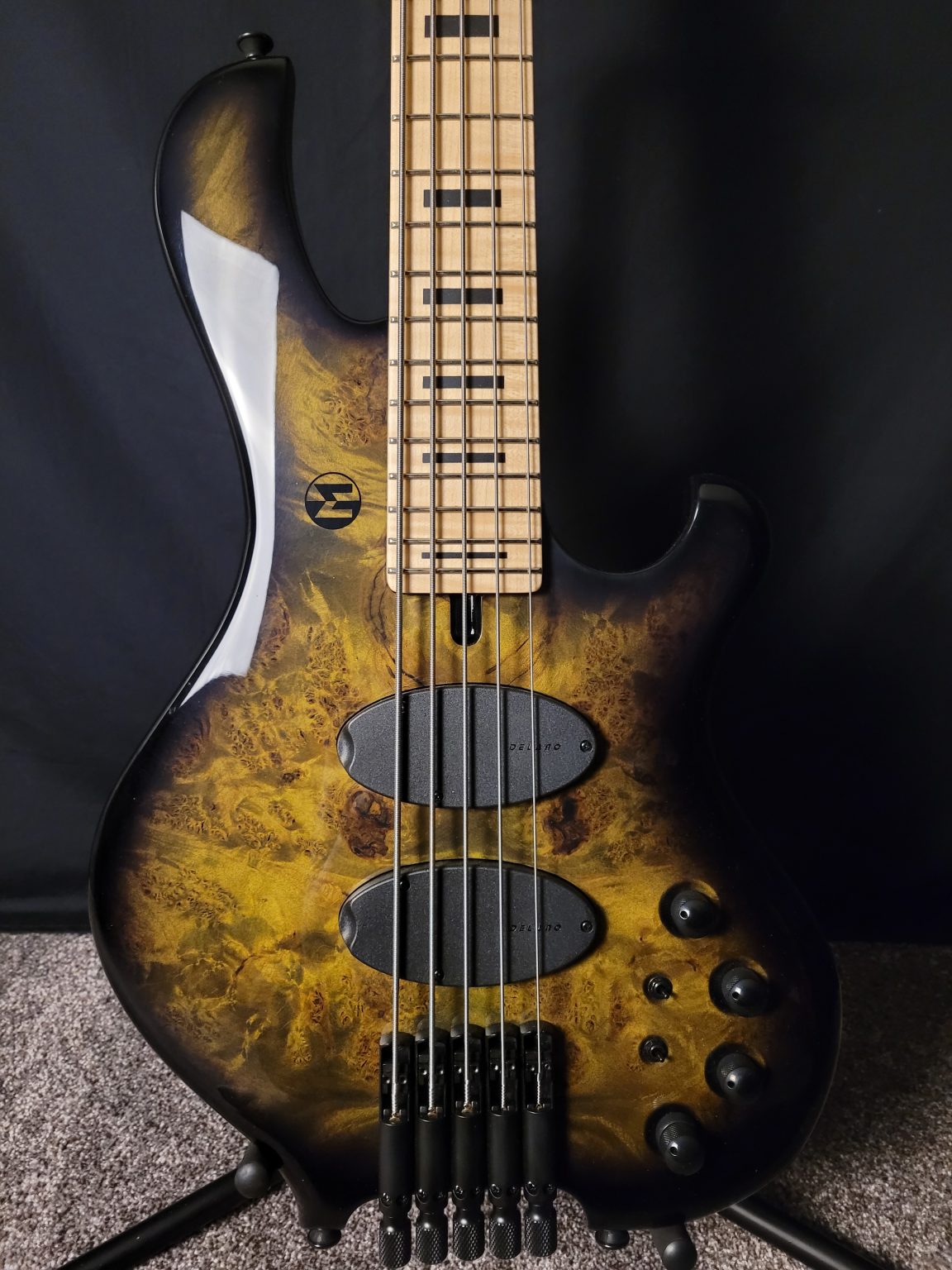 Maruszczyk Headless Frog, 5-String, Olive Green BurstON SALE!! | Bass North