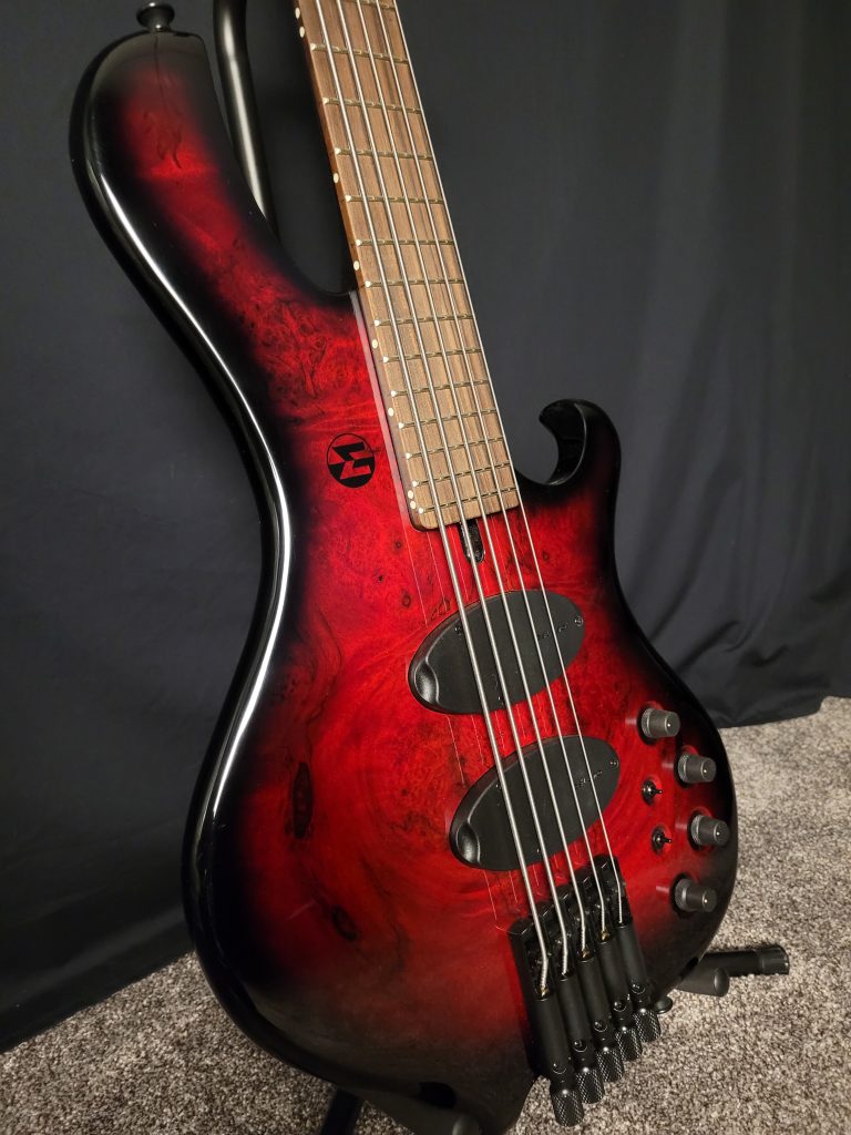 Maruszczyk Headless Frog, 5-String, Transparent Red BurstON SALE ...